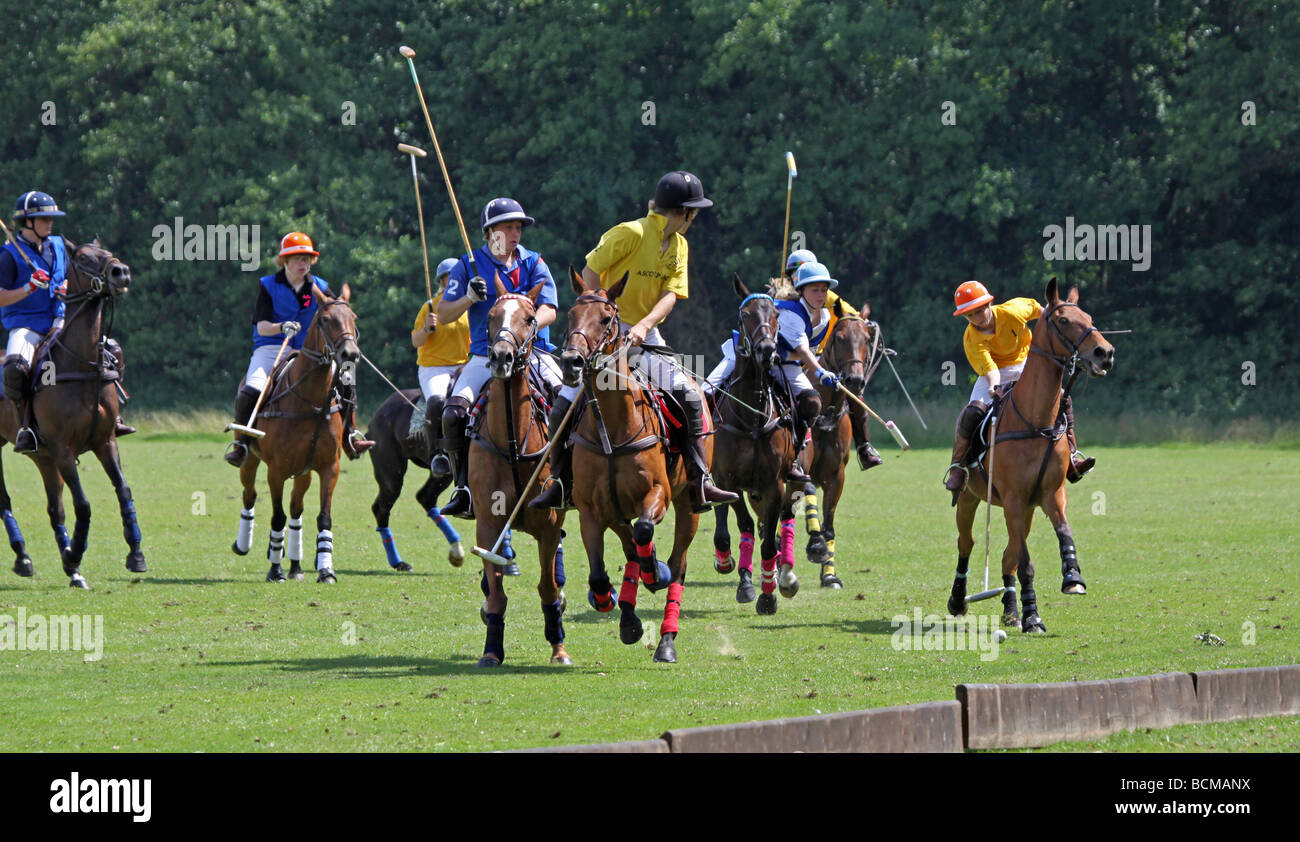 Riders playing polo Stock Photo - Alamy