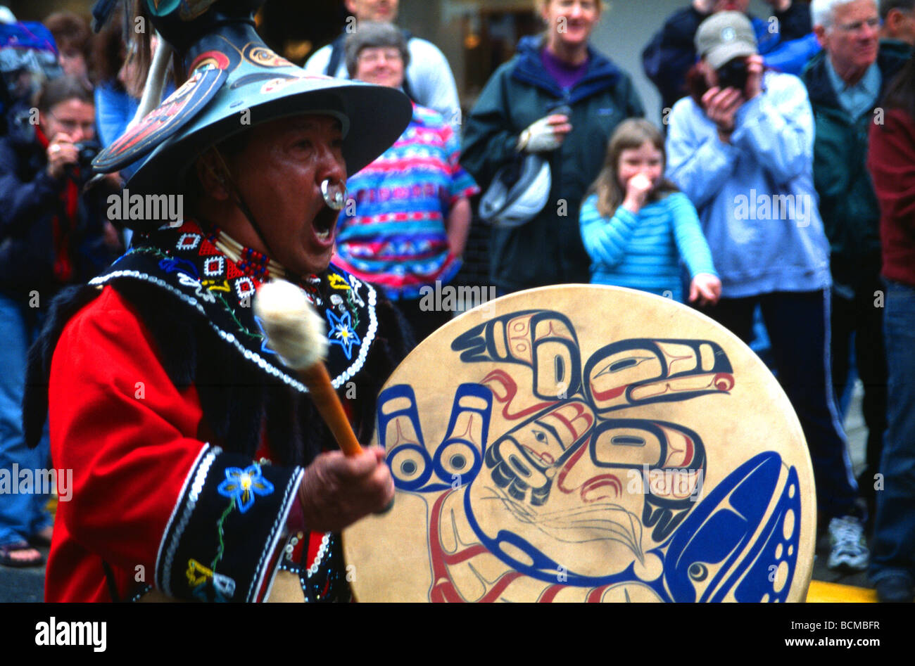Native alaskan in traditional dress hi-res stock photography and images ...