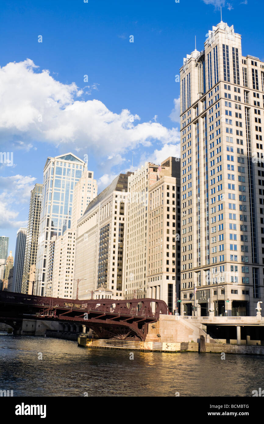 Tall Buildings along Chicago River Stock Photo - Alamy