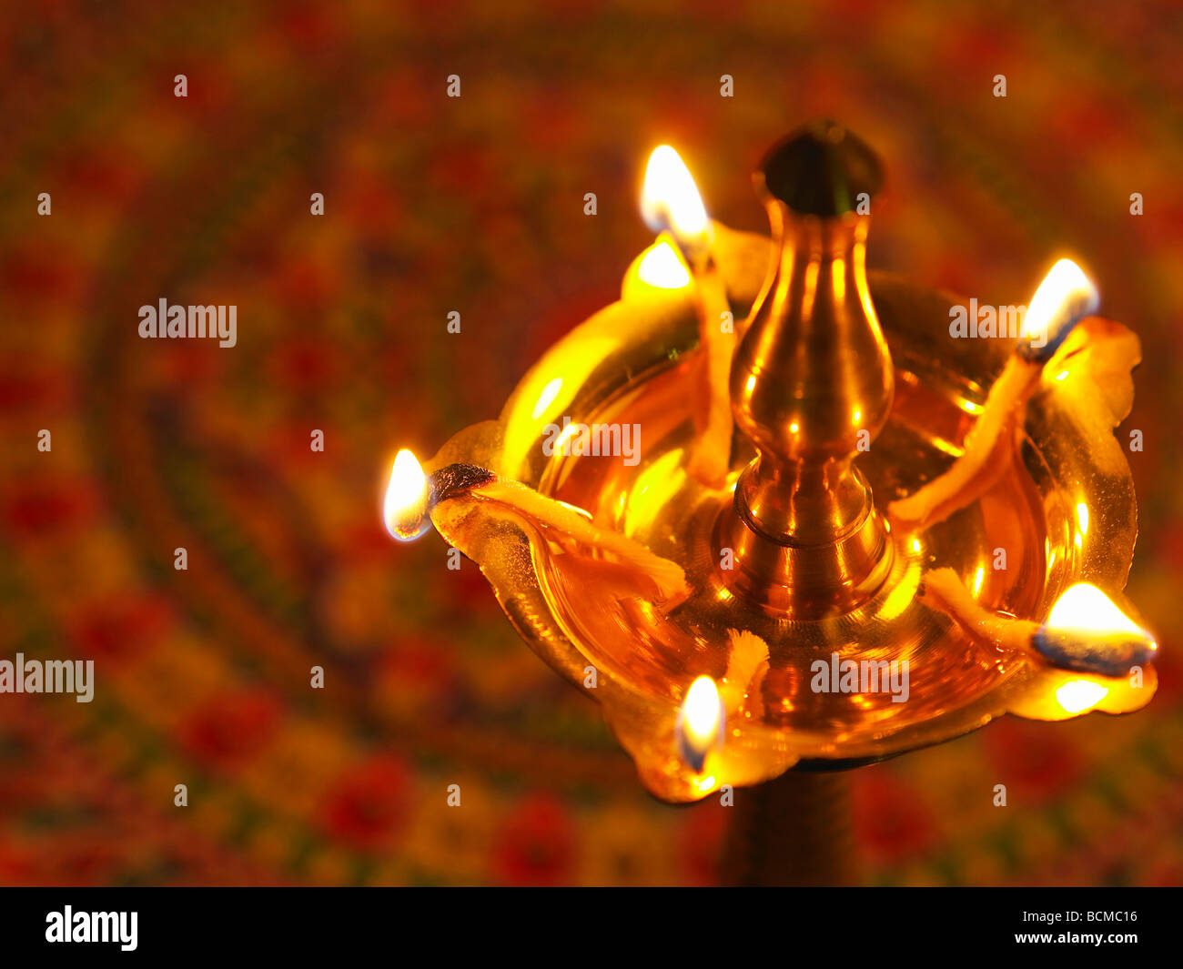 top part of indian oil lamp Stock Photo - Alamy