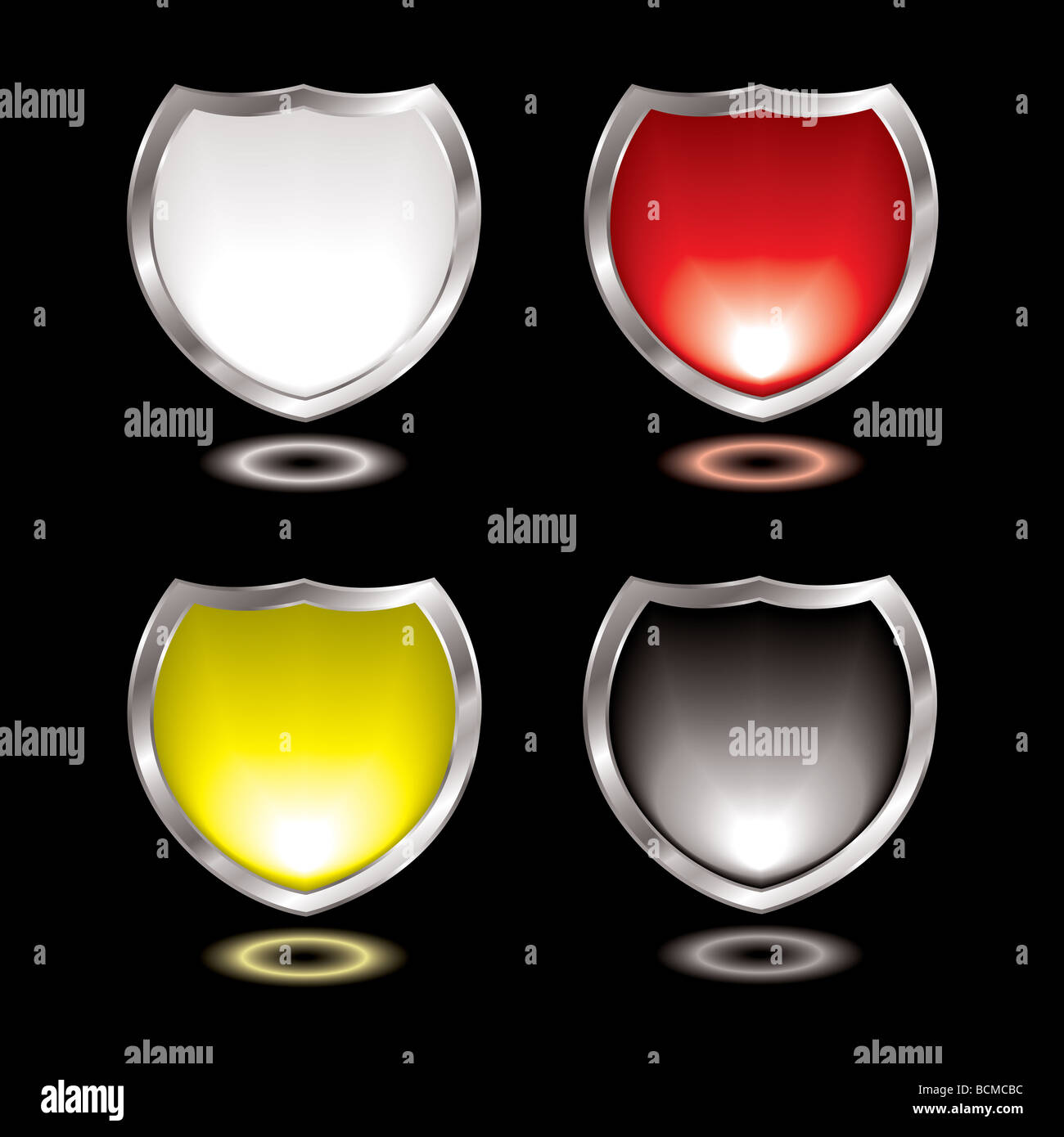 Collection of four heraldic shields hi-res stock photography and images ...