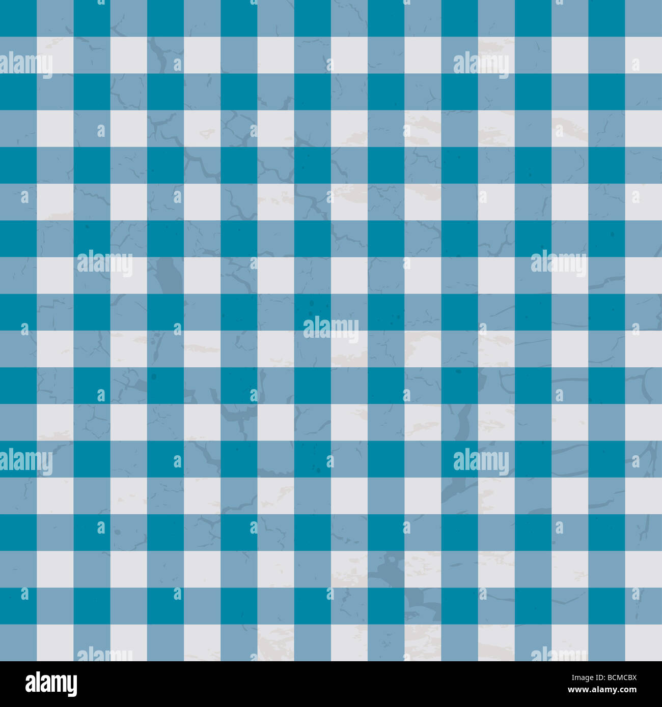 checkered blue and white table cloth with repeat design Stock Photo - Alamy