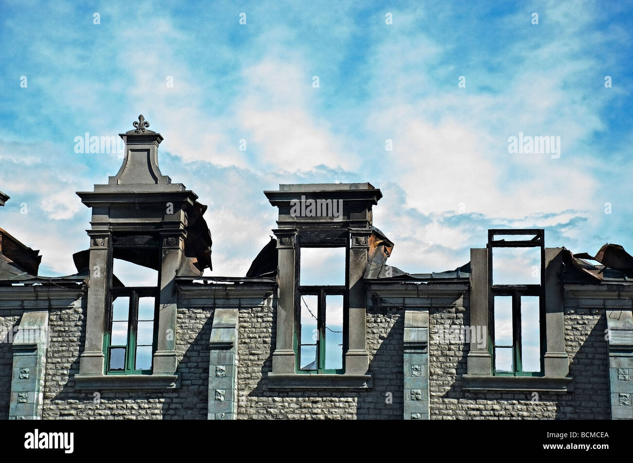 Ruins of burned down house in Quebec, Canada Stock Photo - Alamy