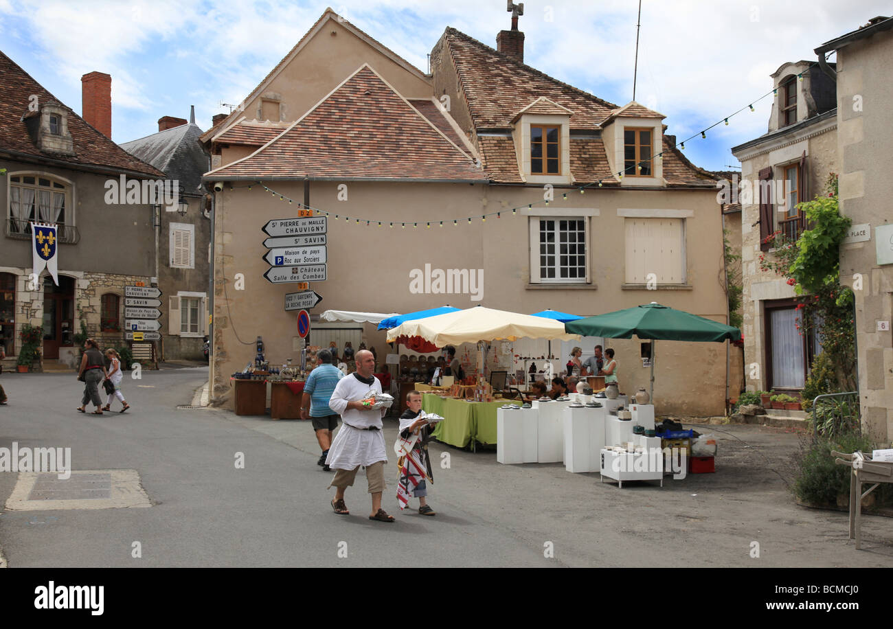 Medieval town of Angles sur Anglin, Vienne France Stock Photo - Alamy