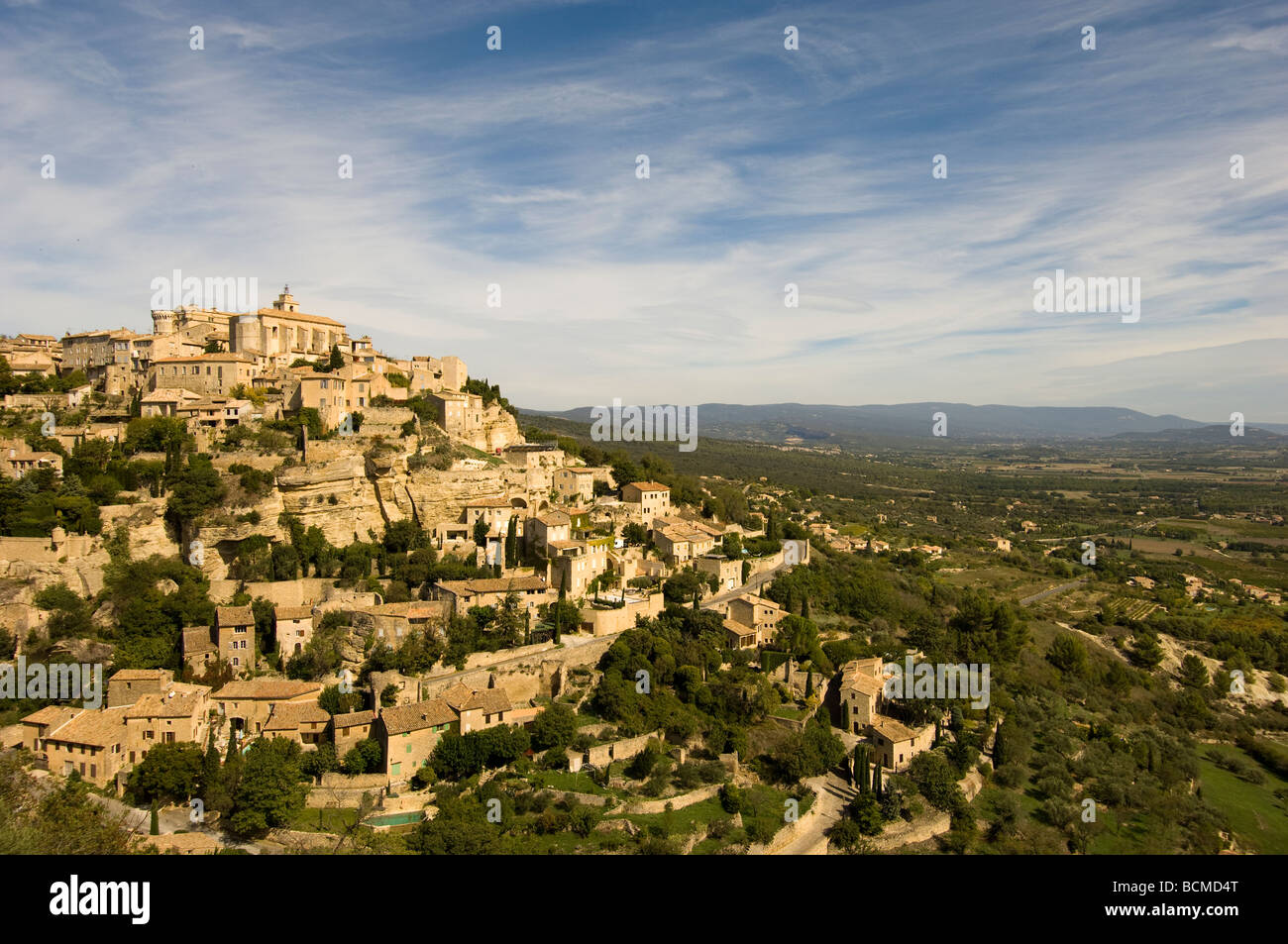The hillside village of Gordes, Provence, southern France Stock Photo ...