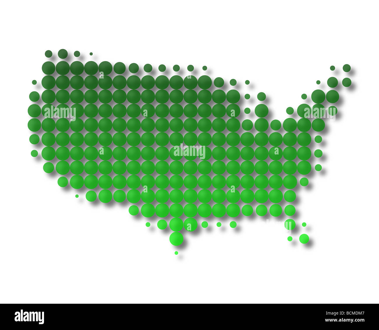 Map of united states with dots hi-res stock photography and images - Alamy