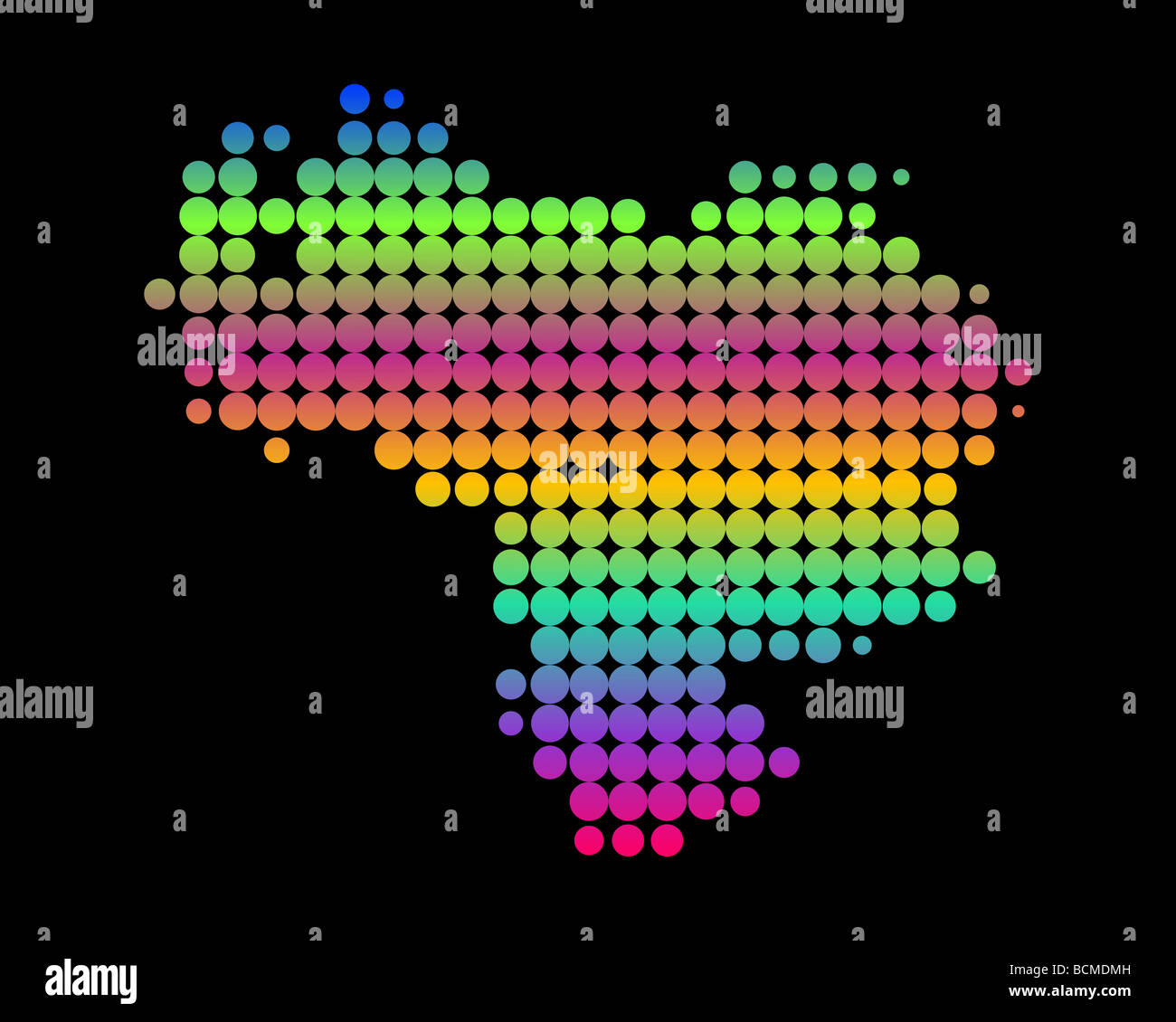 Venezuela on colorful map hi-res stock photography and images - Alamy