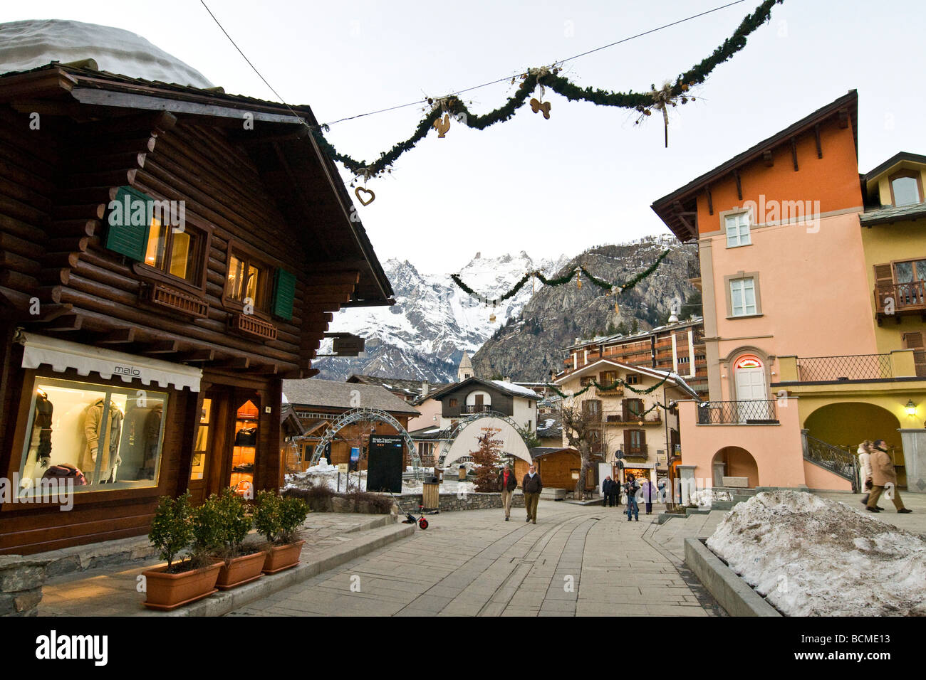 Courmayeur Aosta Italy Stock Photo - Alamy