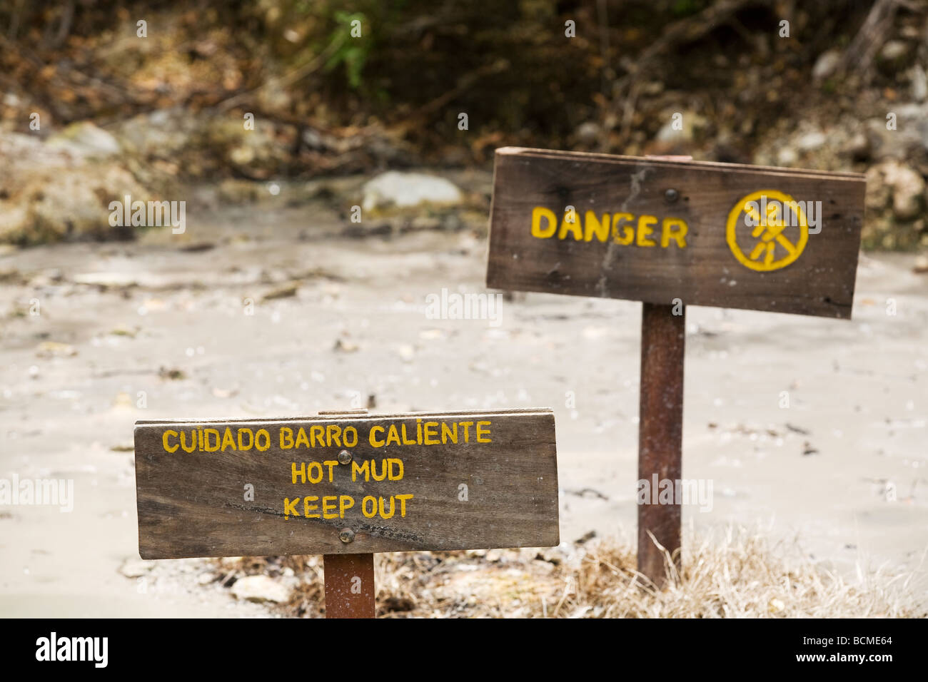 A bucket of mud dug up from the bubbling mud pools of Rincon de Viejo ...