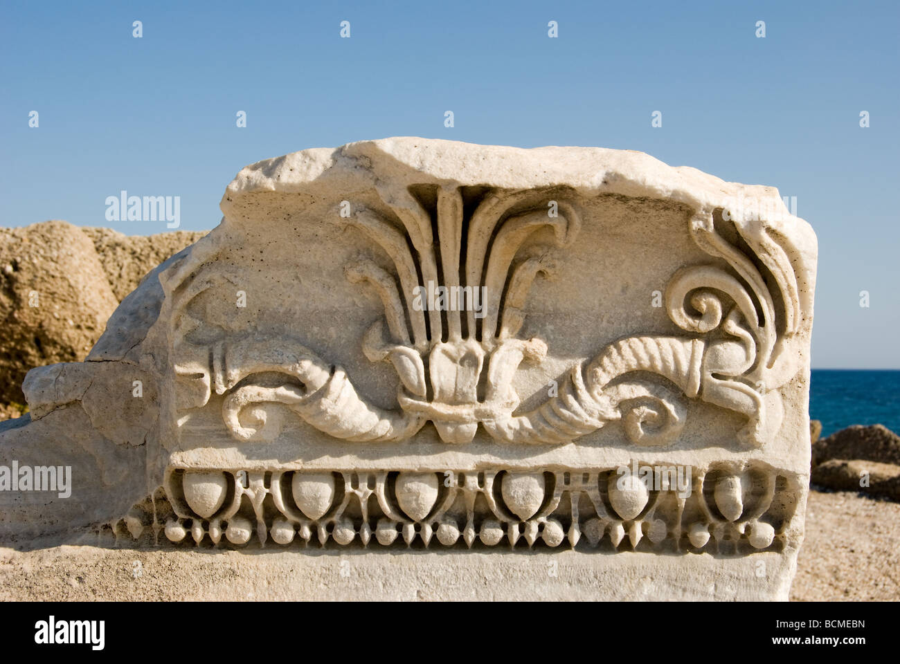 Stone sculpture at Side Temple, Turkey Stock Photo - Alamy