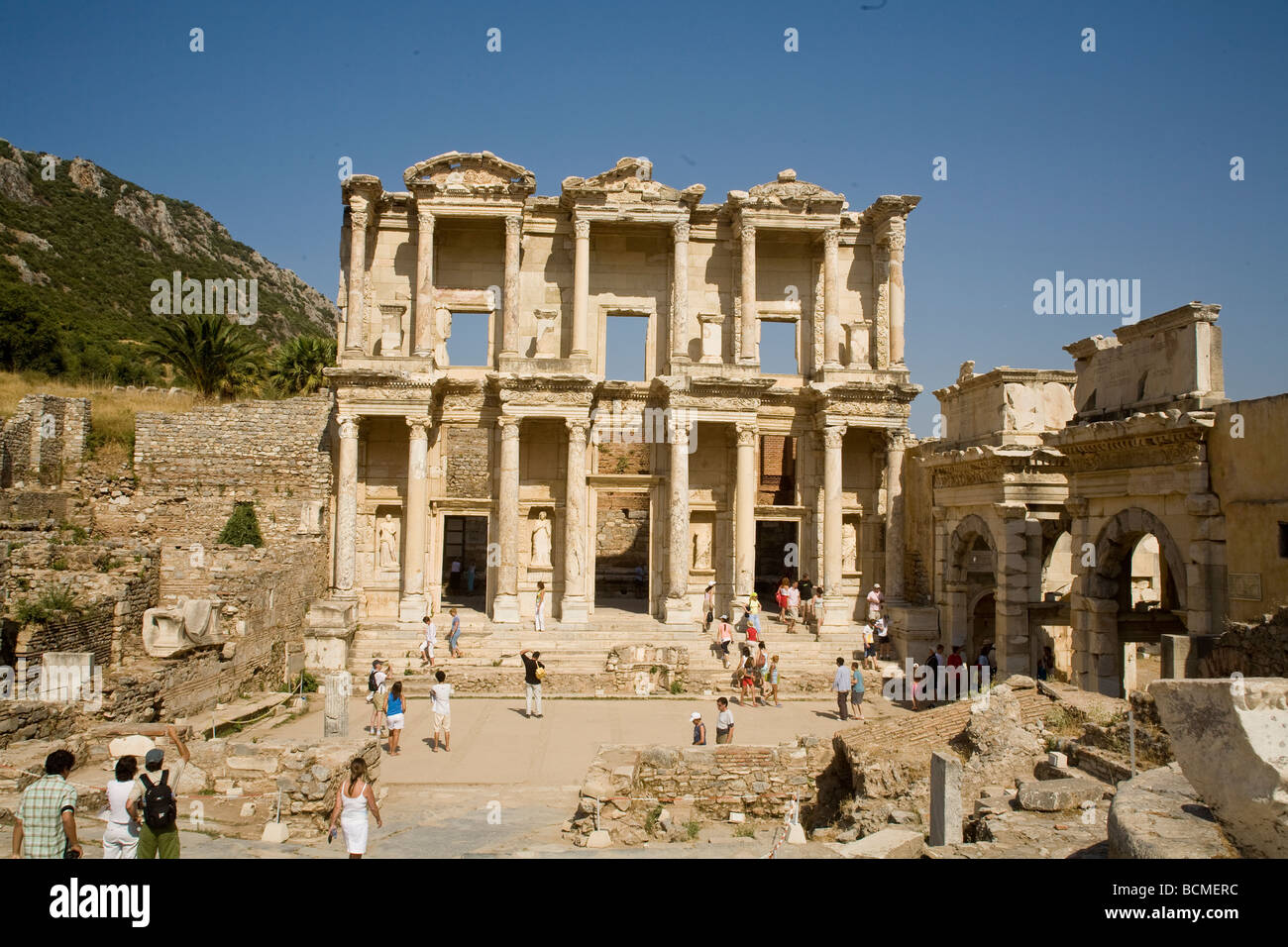 Ephesus Celsus Library Stock Photo - Alamy