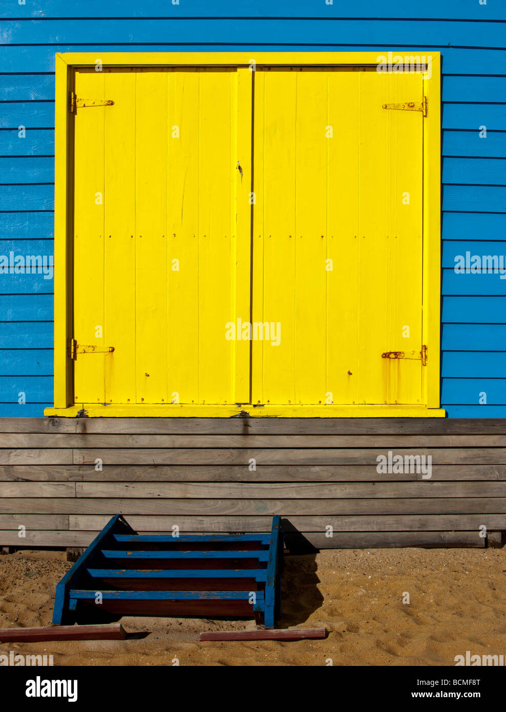 A front of a Colourful beach box Stock Photo - Alamy