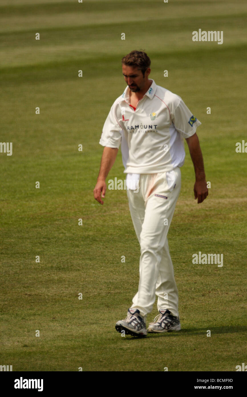Australian fast bowler Jason Gillespie playing for Glamorgan in the ...