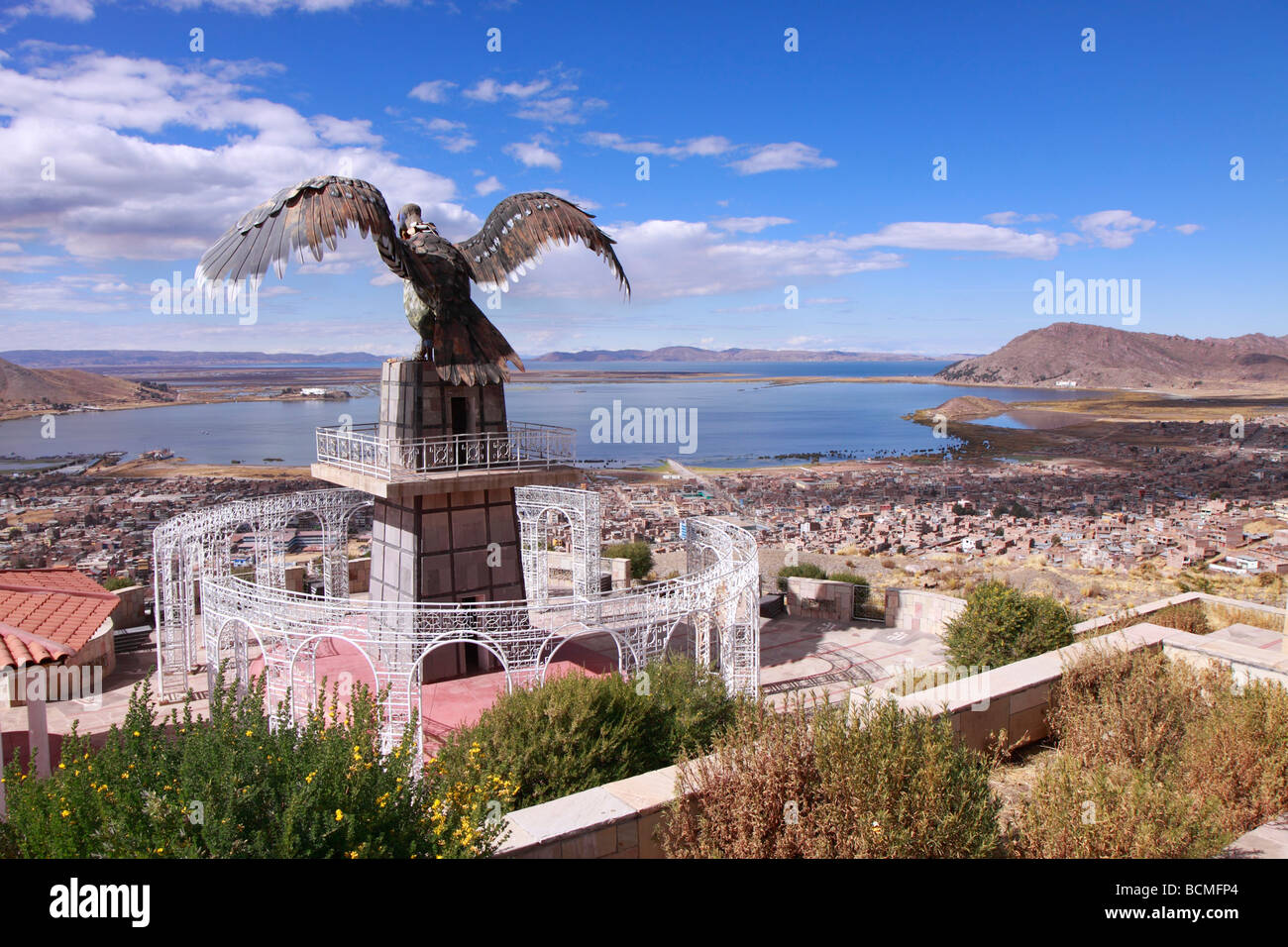 Lake titicaca peru condor statue hi-res stock photography and images ...