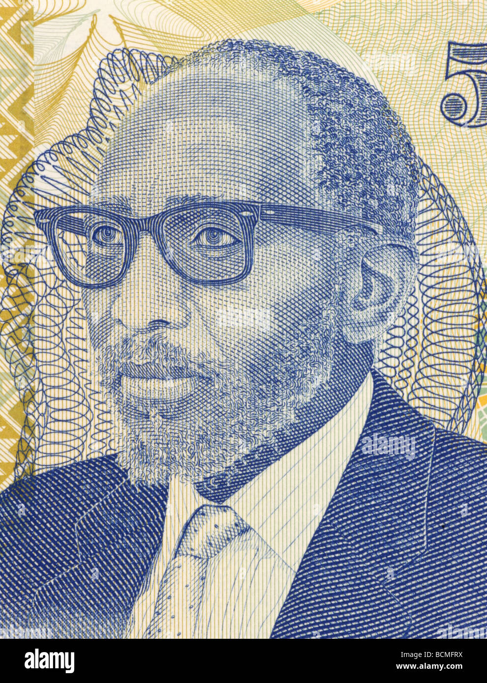 Moshoeshoe II on 5 Maloti 1989 Banknote from Lesotho Stock Photo - Alamy