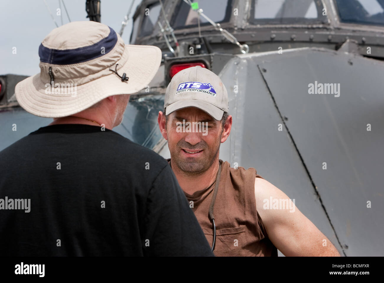 Storm chaser Sean Casey right speaks with head of the Center For Severe ...
