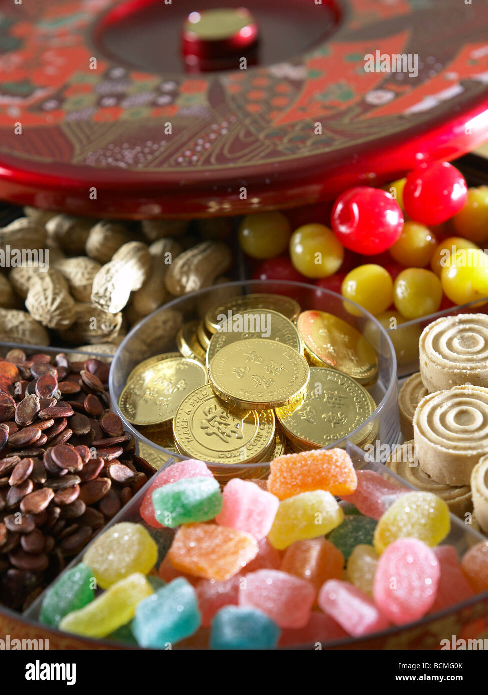 close up of candy tray with many candies Stock Photo - Alamy