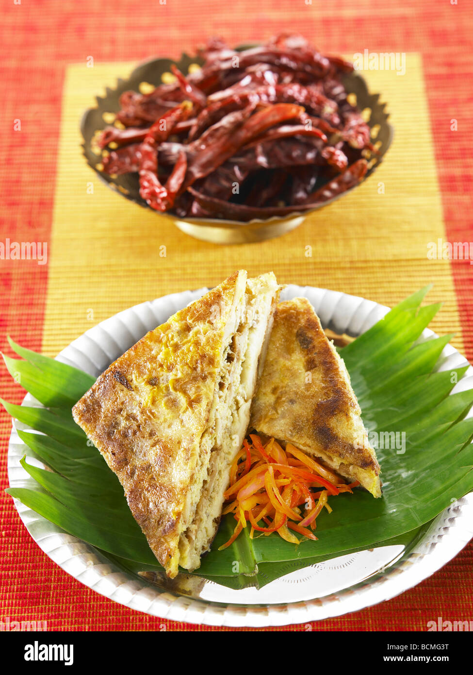 a plate of mutabak Stock Photo - Alamy