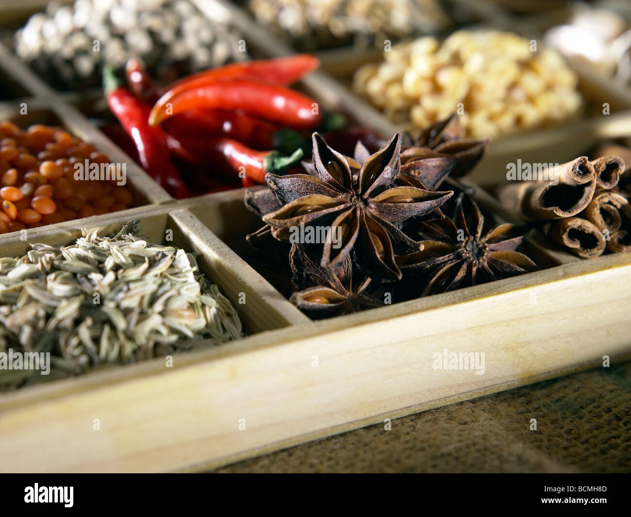 arrangement of spices Stock Photo - Alamy