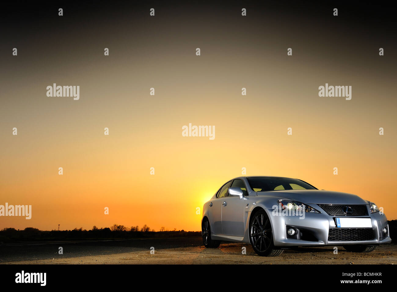 The Stunning and Powerful Lexus ISF Photographed as the Sunsets Stock ...