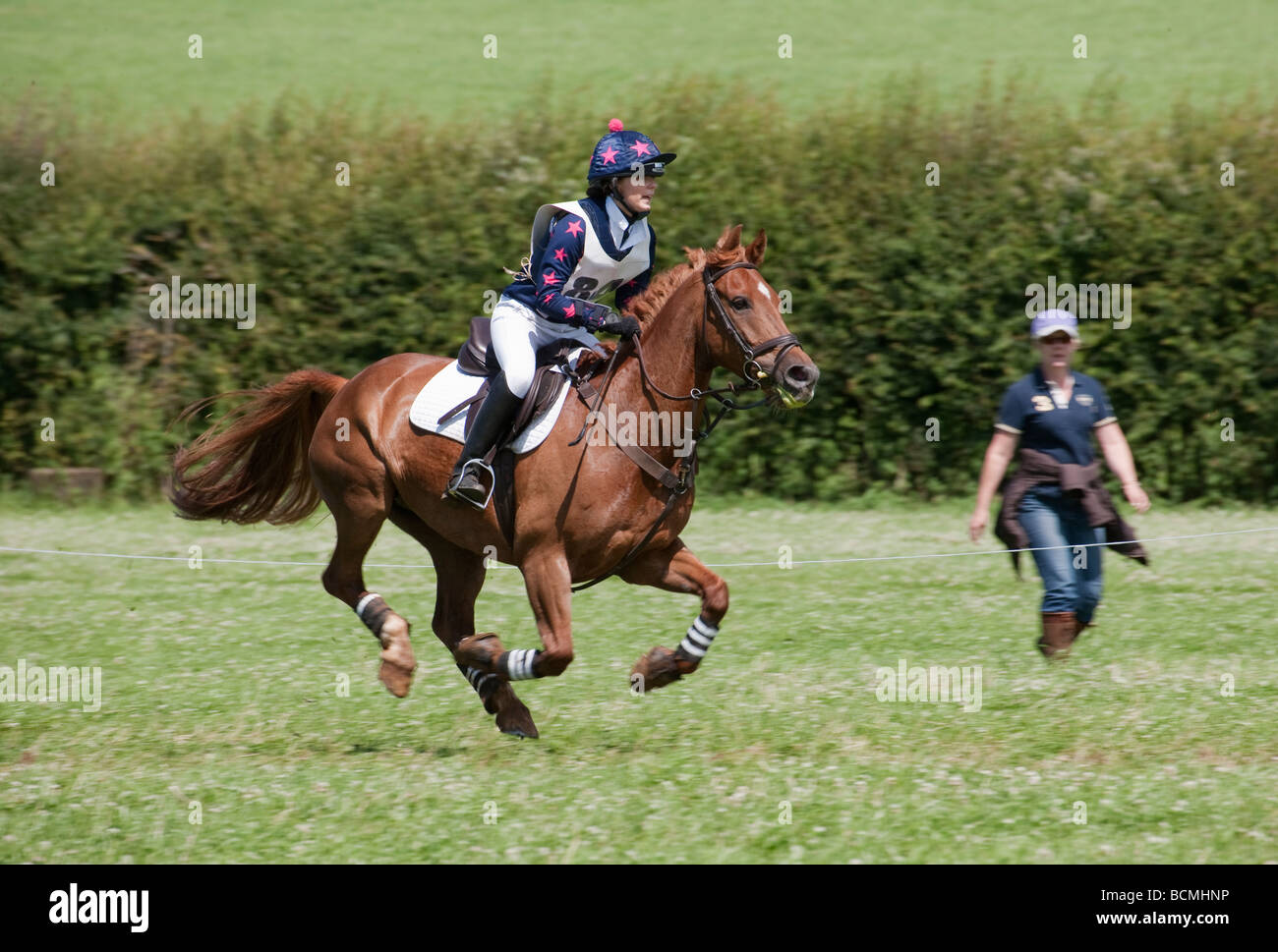 Teenage girl riding pony at Pony Club Event Stock Photo - Alamy