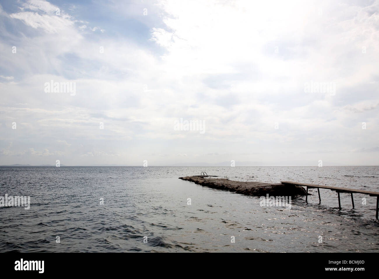 Cement Jetty at Thermi Stock Photo - Alamy