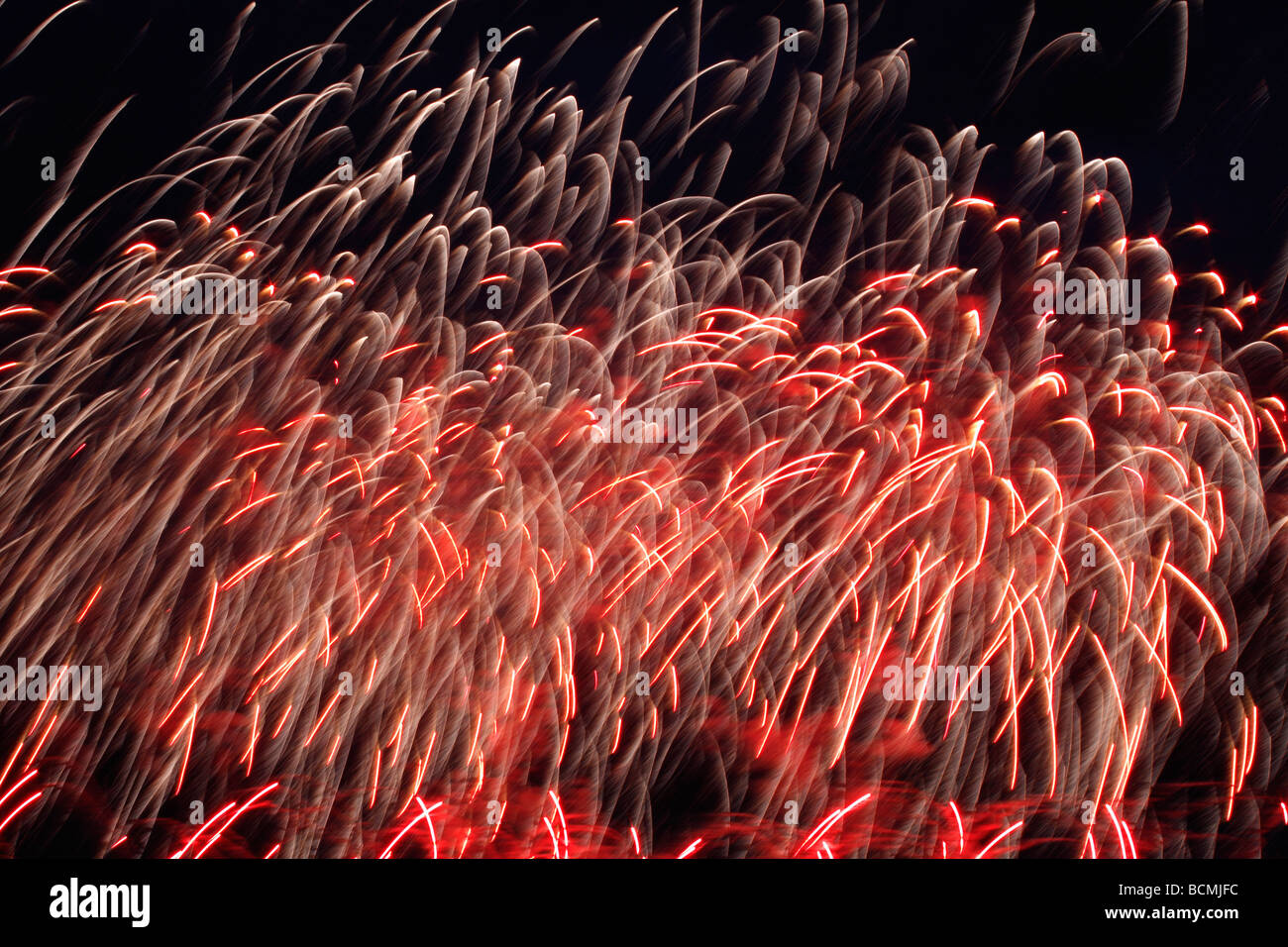 Berlin Fireworks during the Pyromusikale at the closed airport Berlin ...