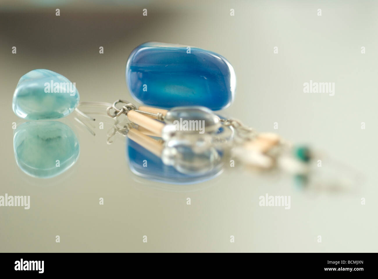 blue precious stones and jewellery Stock Photo - Alamy
