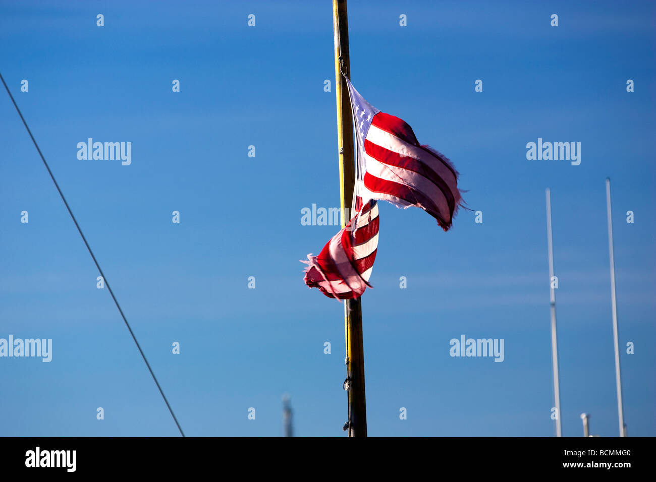 Tattered american flag hi-res stock photography and images - Alamy