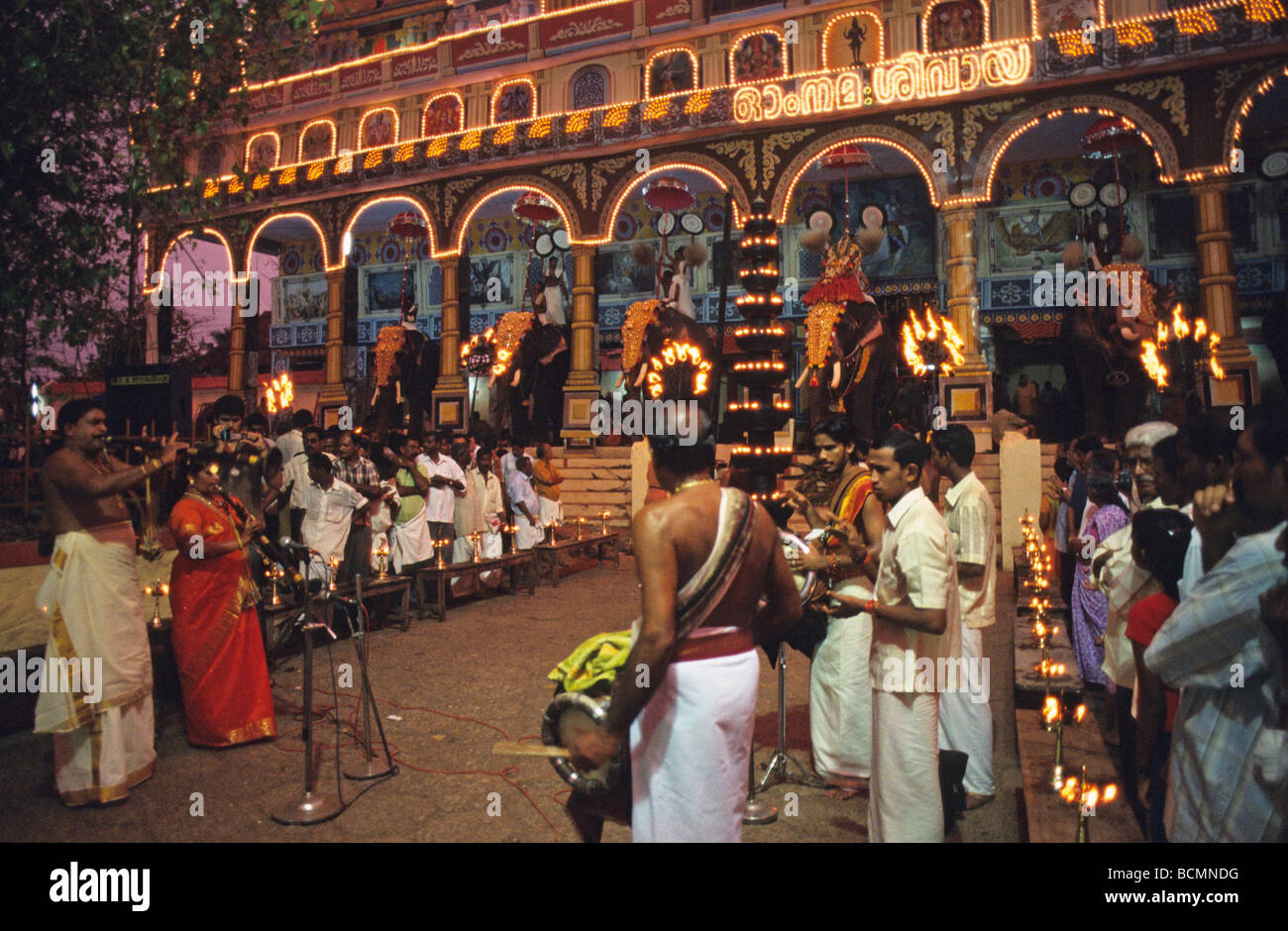 Traditional Musicians and Elephants Thirunakkara Utsavam Festival ...