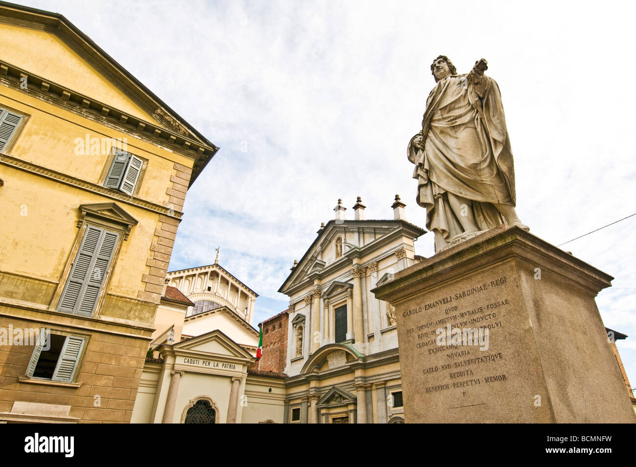The old town of Novara Italy Stock Photo - Alamy