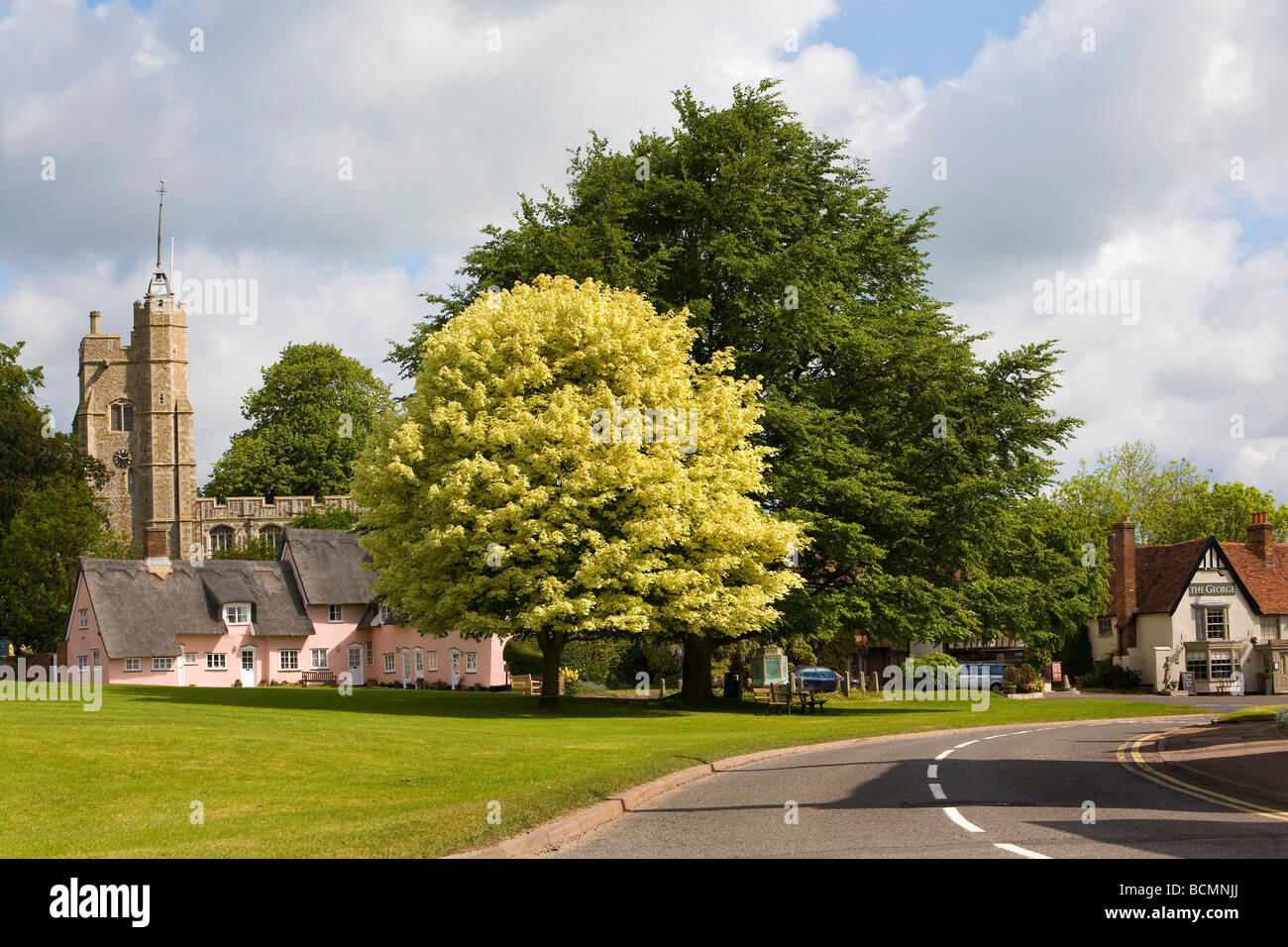 The village of Cavendish near Clare in Suffolk UK Stock Photo - Alamy