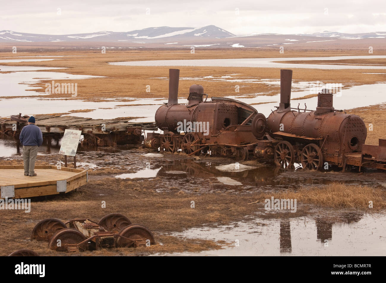THE LAST TRAIN TO NOWHERE NEAR SOLOMON ALASKA Stock Photo - Alamy