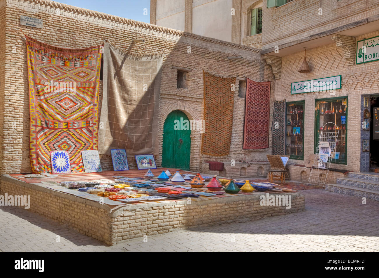 A souvenir shop sits within the 14th century Ouled El Hadef quarter in ...