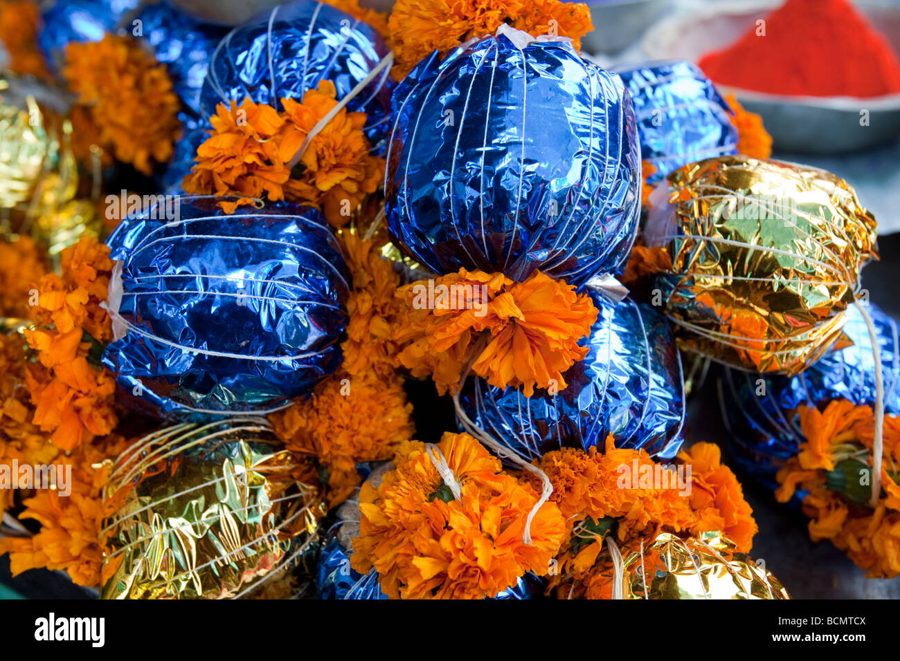 Flower Clusters In Devarja Market Mysore Karnataka State India Stock ...