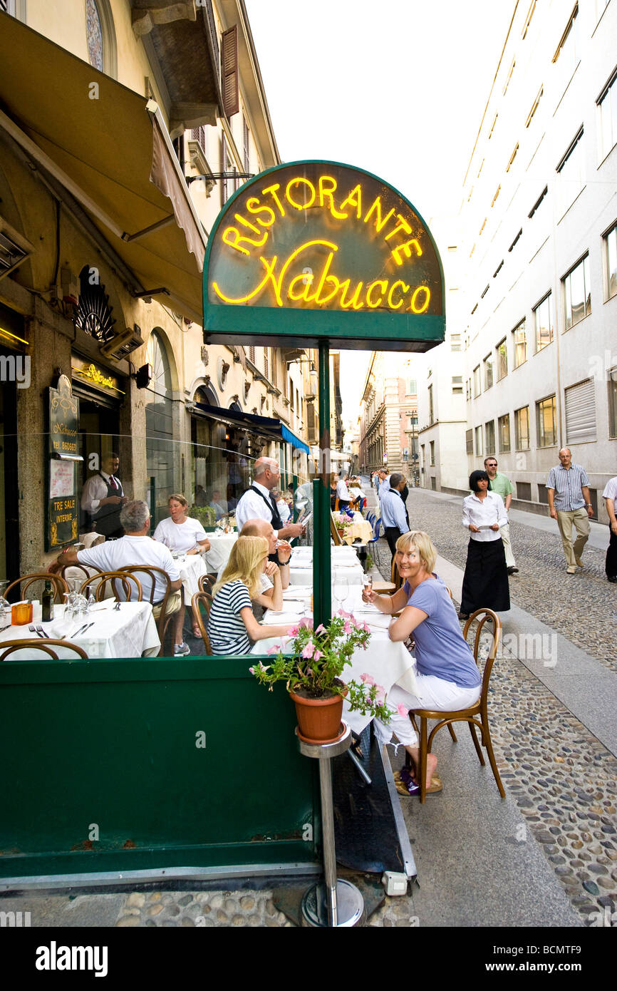 milan brera nabucco restaurant Stock Photo - Alamy
