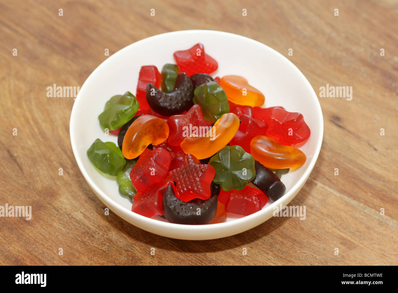 Bowl of Juicy Jelly Sweets Stock Photo - Alamy