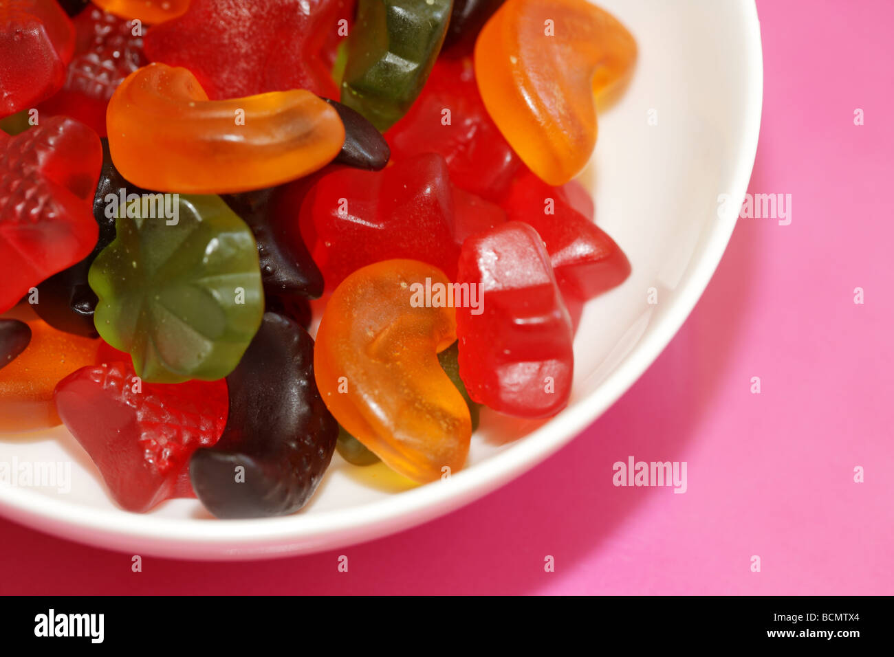 Bowl of Juicy Jelly Sweets Stock Photo - Alamy