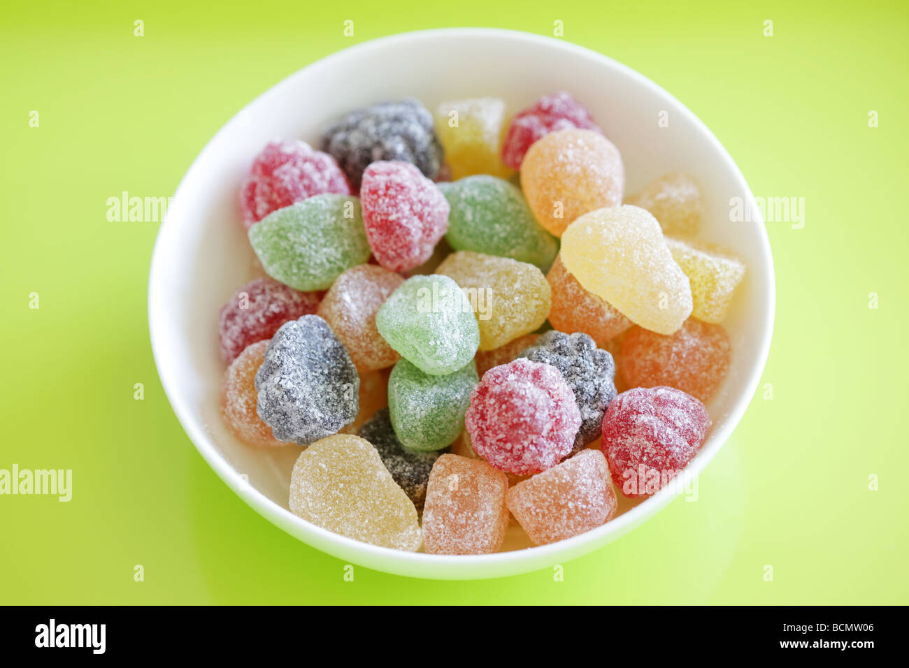 Bowl of Fruit Pastilles Stock Photo - Alamy