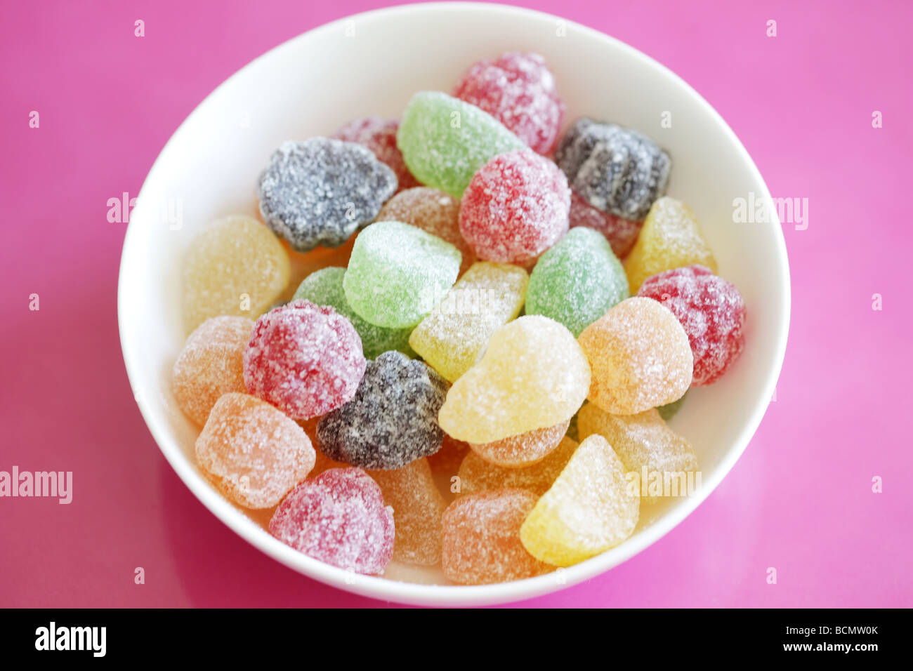 Bowl of Fruit Pastilles Stock Photo - Alamy