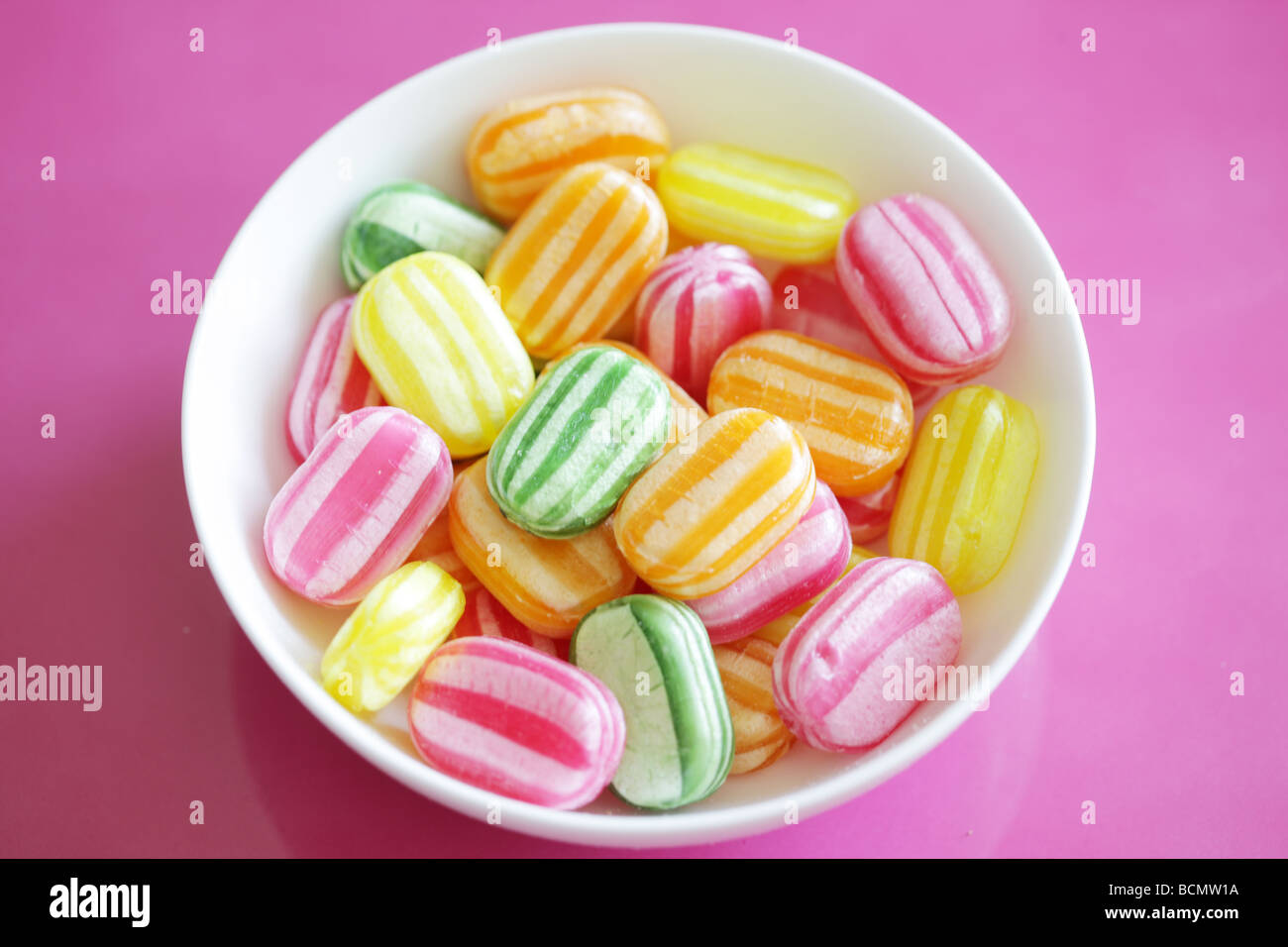 Bowl of Hard Sweets Stock Photo - Alamy