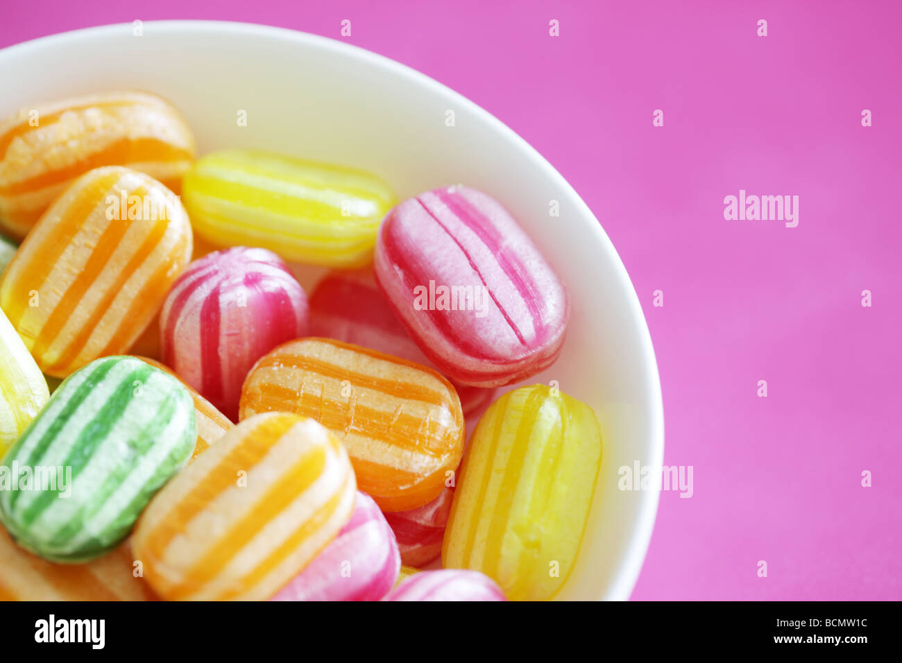 Bowl of Hard Sweets Stock Photo - Alamy