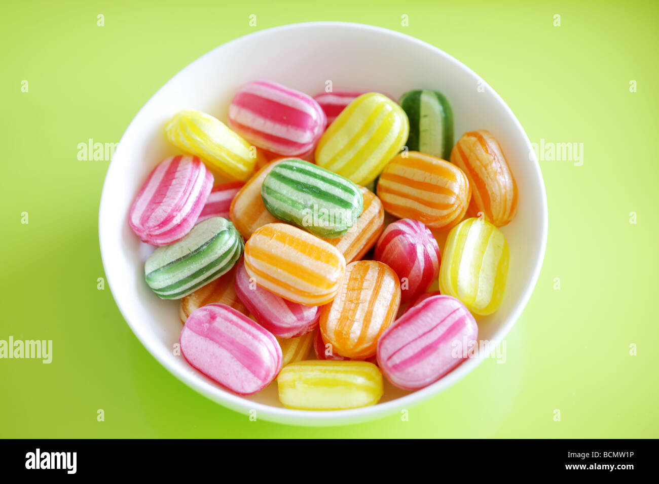 Bowl of Hard Sweets Stock Photo - Alamy