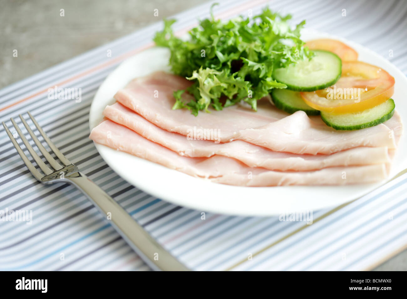 Italian Cooked Ham Salad Stock Photo - Alamy