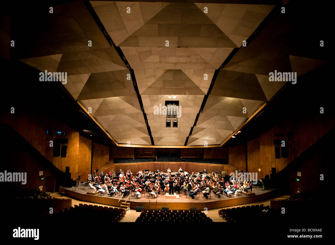 Rehearsal of the Israeli Philharmonic Orchestra in Heichal HaTarbut ...