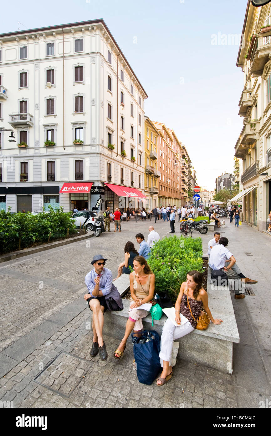 milan corso garibaldi radetzky cafe Stock Photo - Alamy