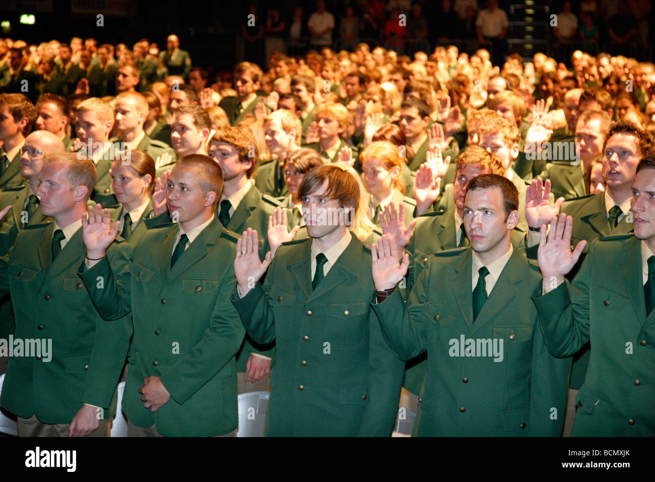 Swearing in of 11000 new police officers in Cologne, Germany Stock ...