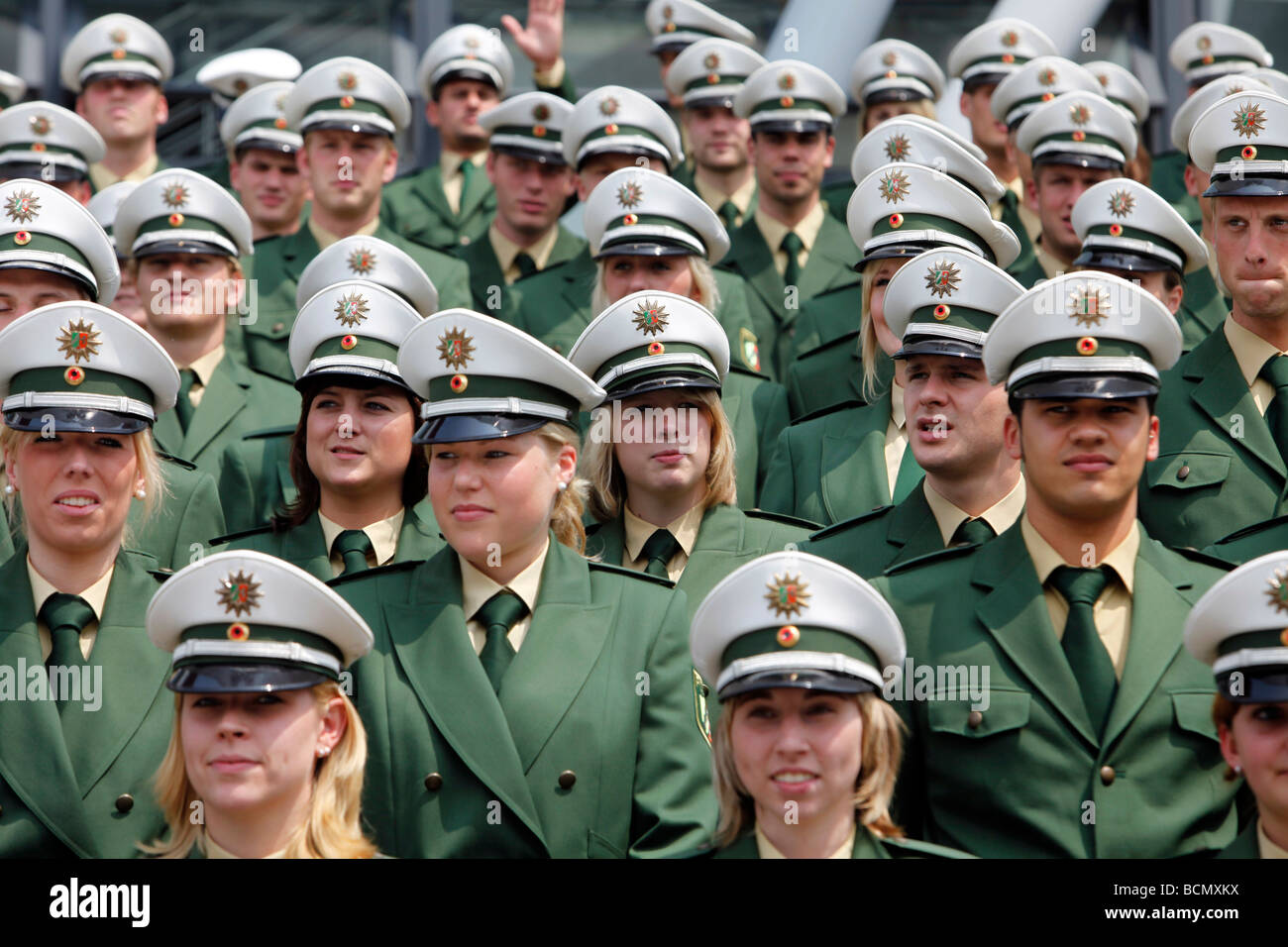 Swearing in of 11000 new police officers in Cologne, Germany Stock ...