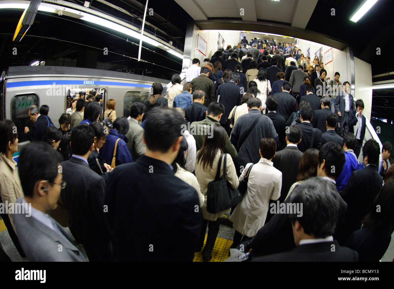 Packed tokyo train hi-res stock photography and images - Alamy