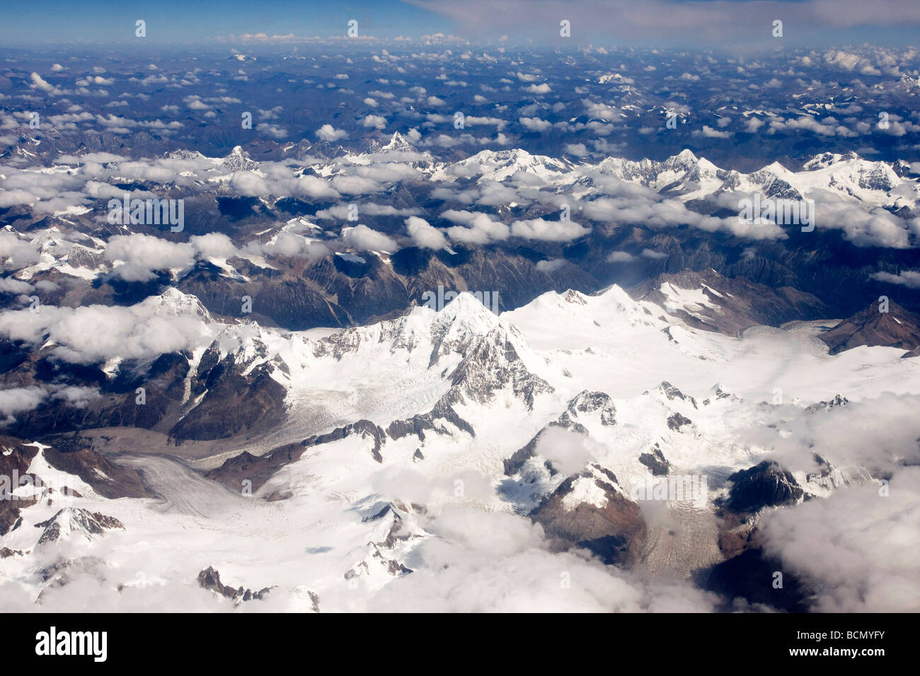 Aerial view of K2 in Kunlun Mountain, Xingjiang Uyghur Antonomous ...